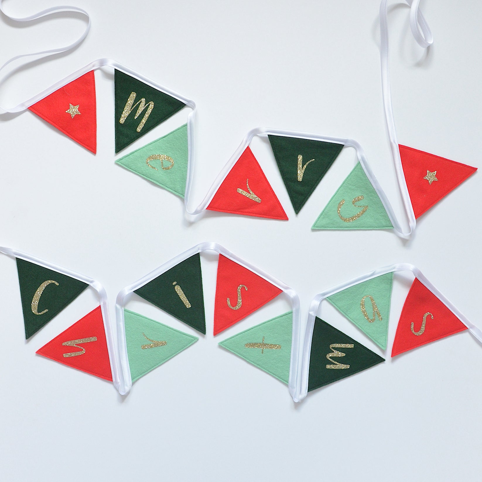 Merry Christmas Felt Bunting - Reusable Christmas Decor – Styled To Sparkle