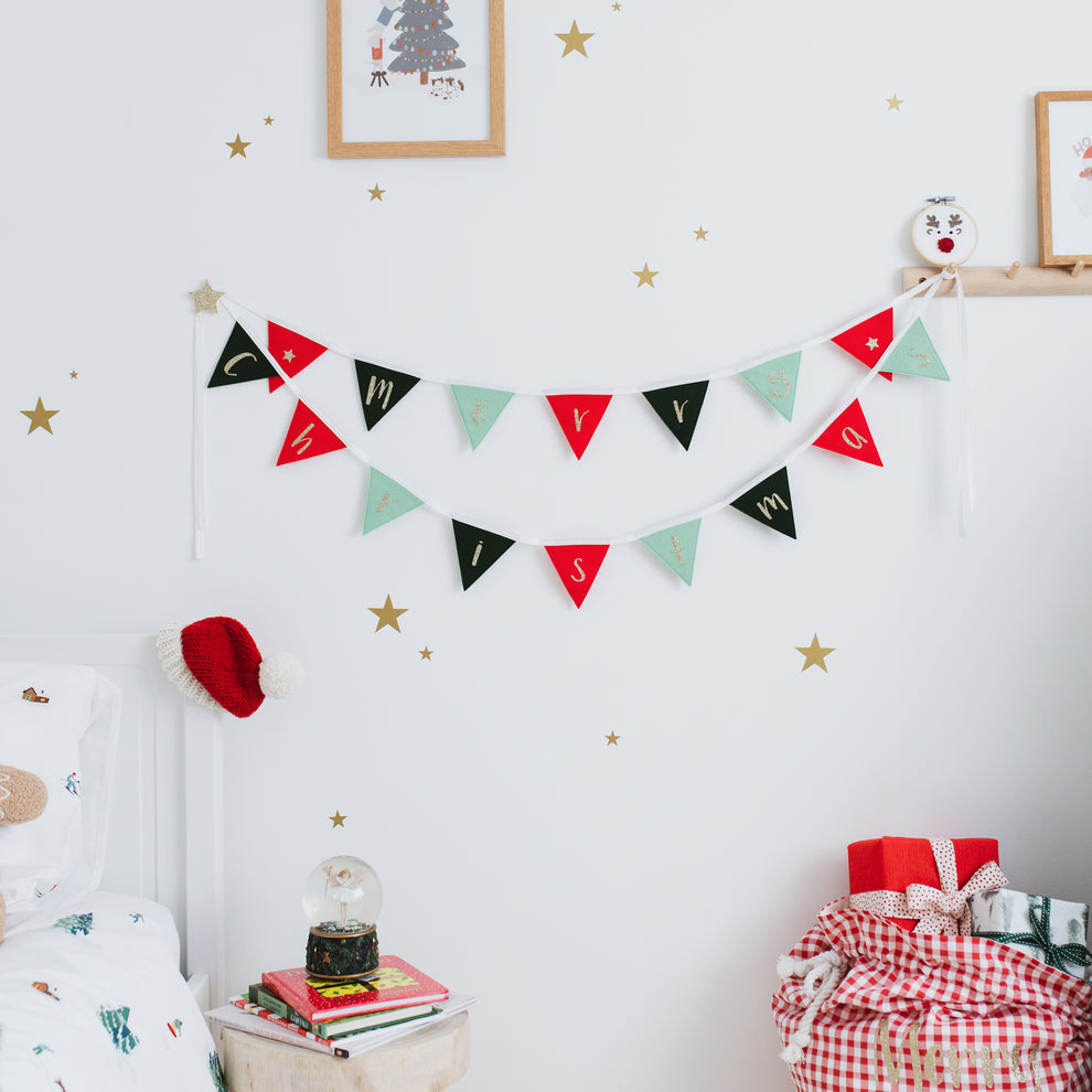 Merry Christmas Felt Bunting - Reusable Christmas Decor – Styled To Sparkle