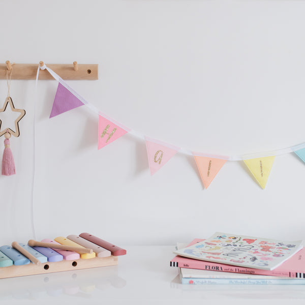 Pastel Rainbow Personalised Name Bunting – Styled To Sparkle
